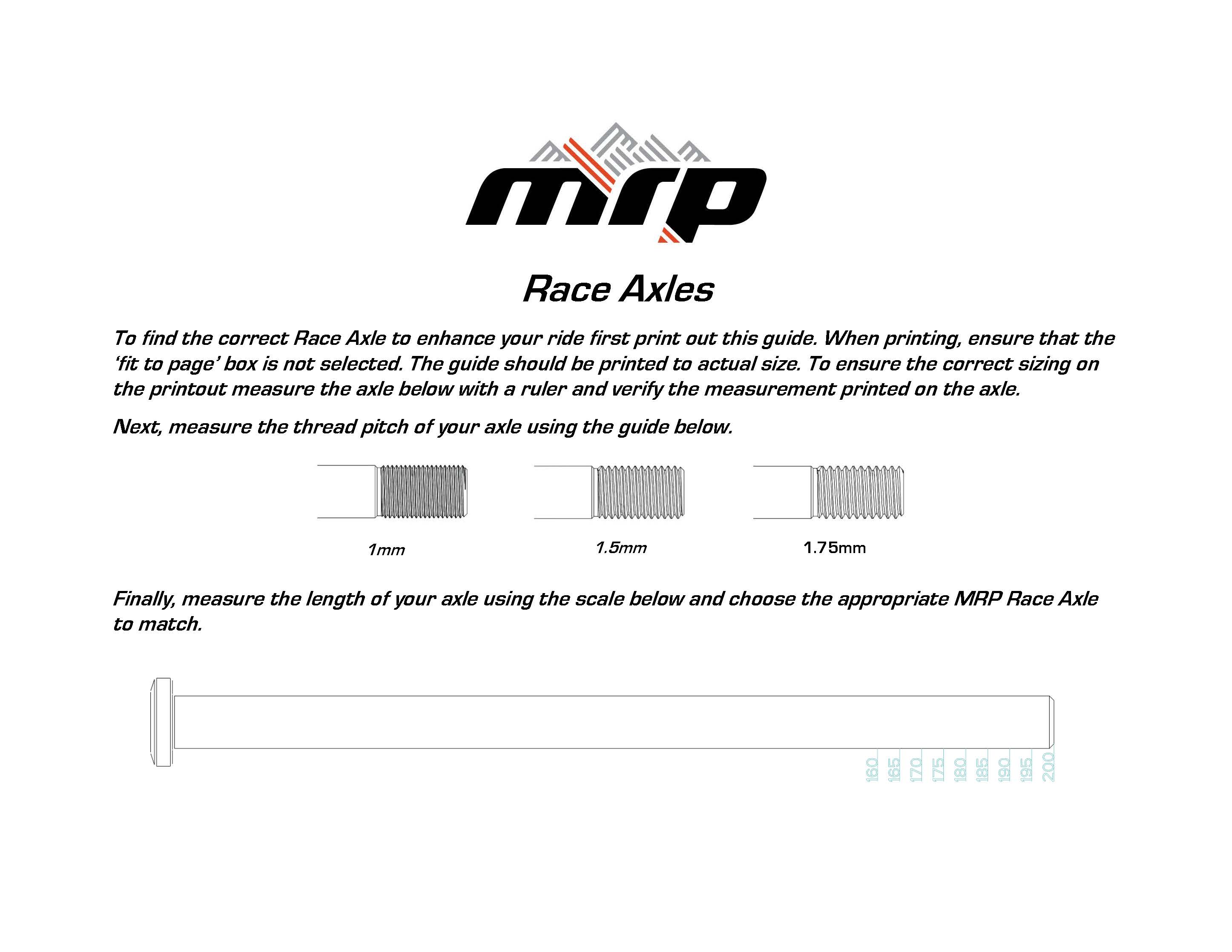 MRP Rear Hub Race MTB Axle | eBay